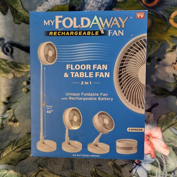 As Seen On TV | Office | My Foldaway Rechargeable Floor Table Fan ...